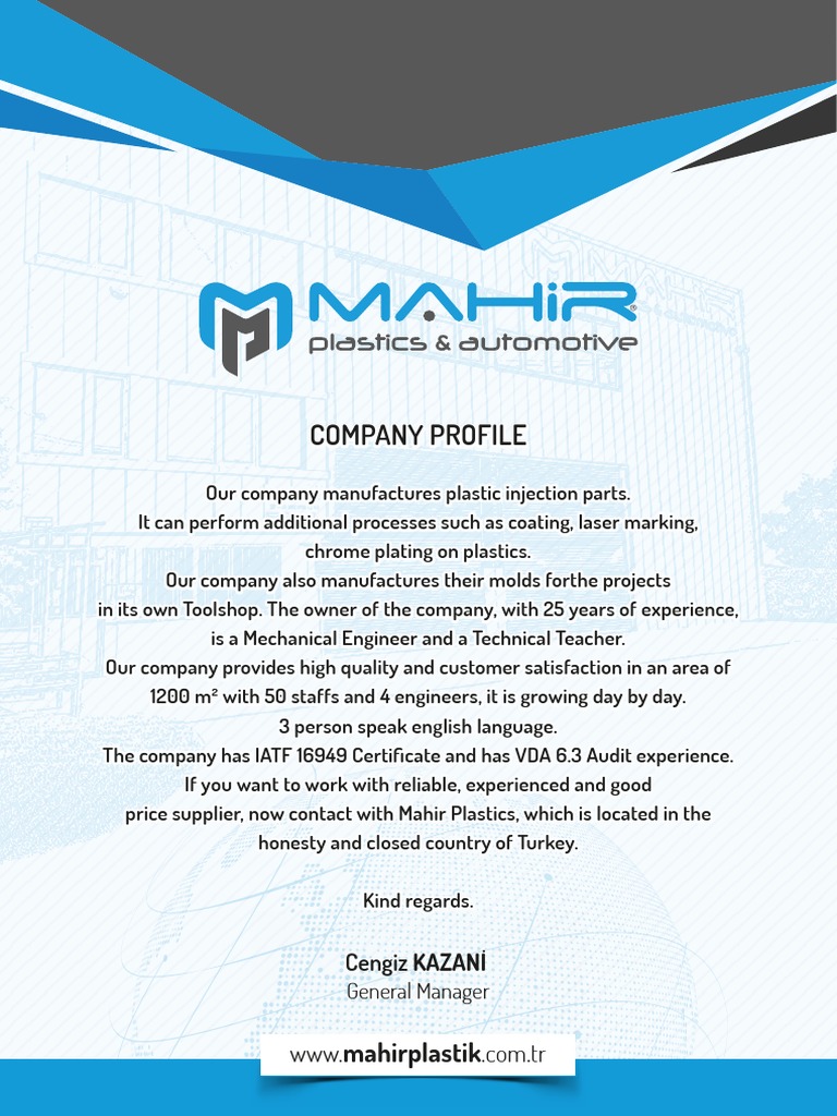 Mahir Plastic Brochure 2021 | PDF | Product Lifecycle | Engineering