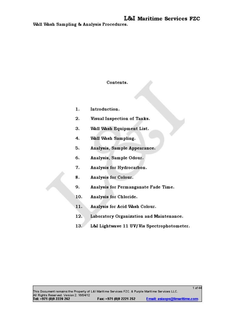 Wall Wash Procedures Manual | PDF | Purified Water | Solubility