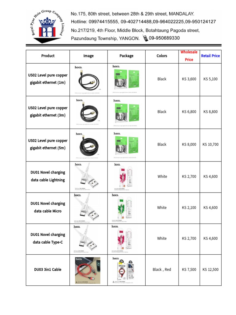 Cable & Hub & AUX Update Price List (25!7!2023) | PDF | Retail ...