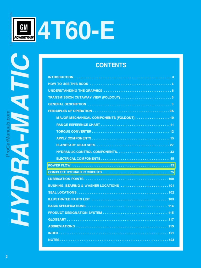 Hydra Matic 4T60 E Transmission Repair Manual | PDF