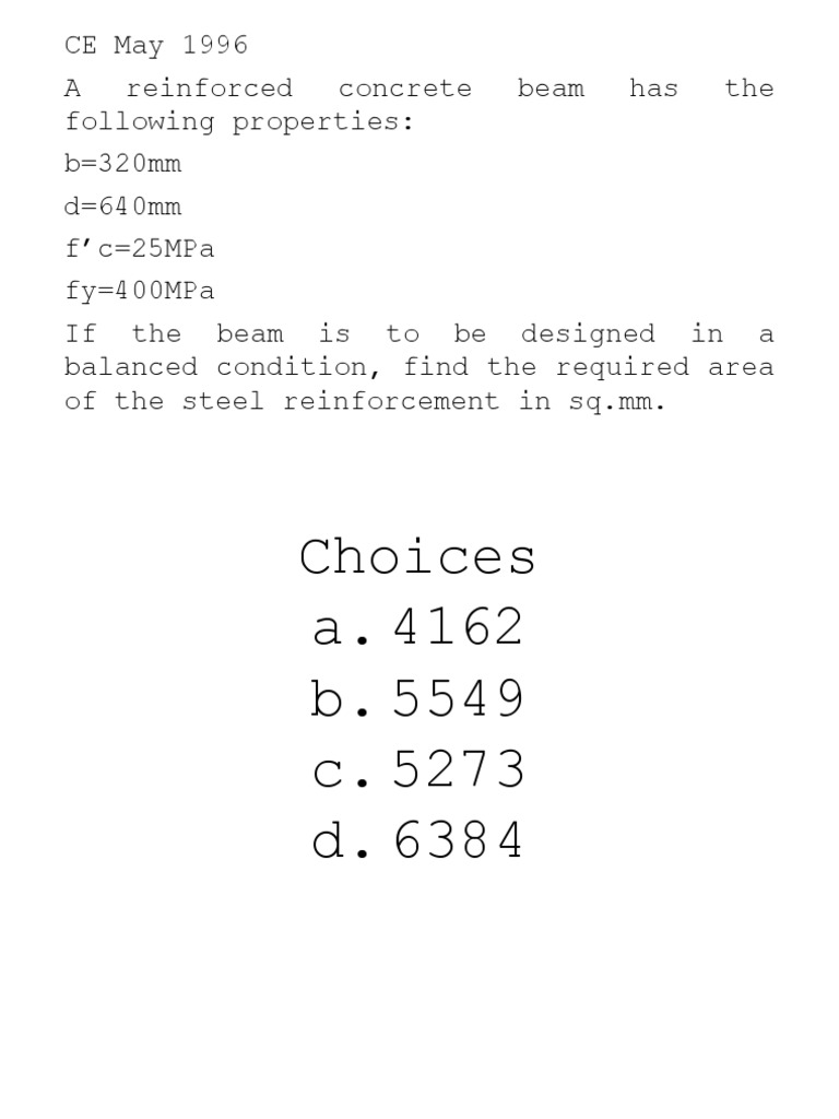 RCD Sample Problems Singly Reinf Design | PDF