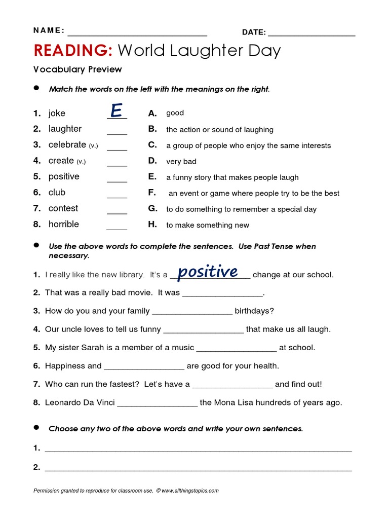 World Laughter Day Overview and Activities | PDF | Laughter