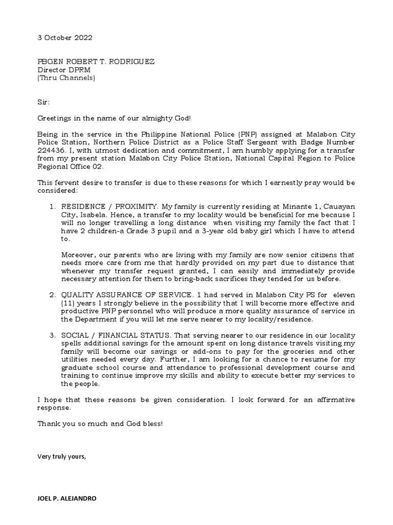 Application Letter | PDF