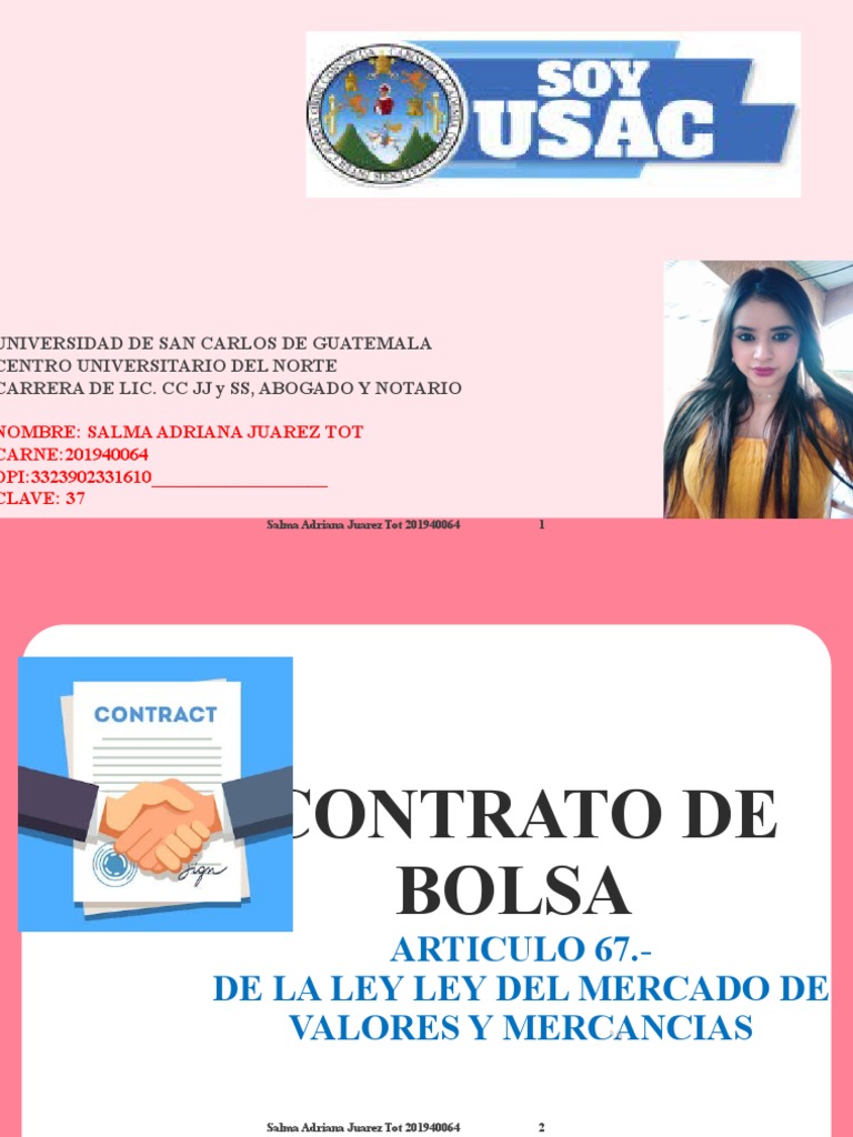 Contrato de Bolsa | PDF | Bolsa | Mercado (economía)