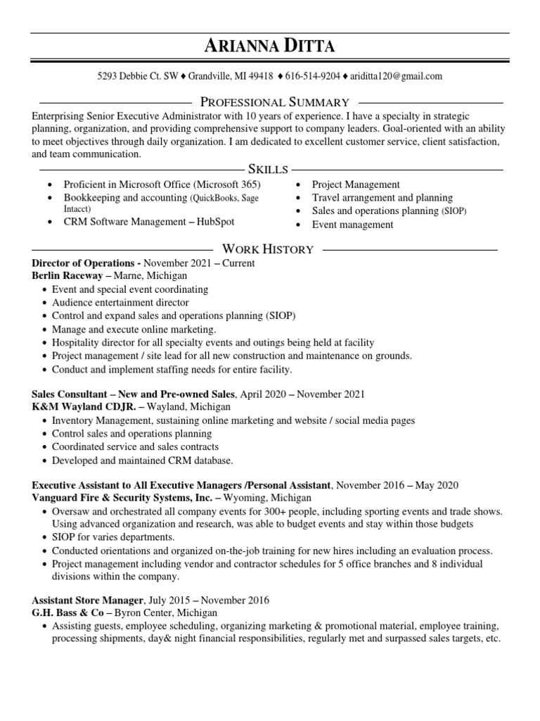 Arianna - Ditta - Resume 2022 | PDF | Customer Relationship Management ...