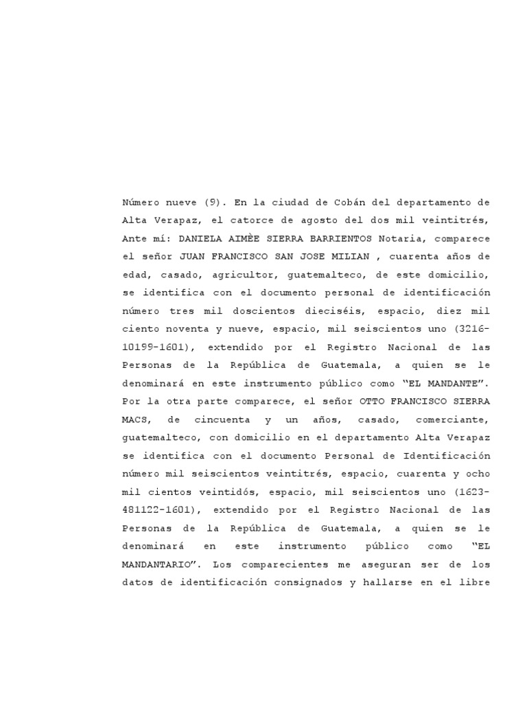 Mandato General Con Representacion | PDF | Justicia | Crimen y violencia