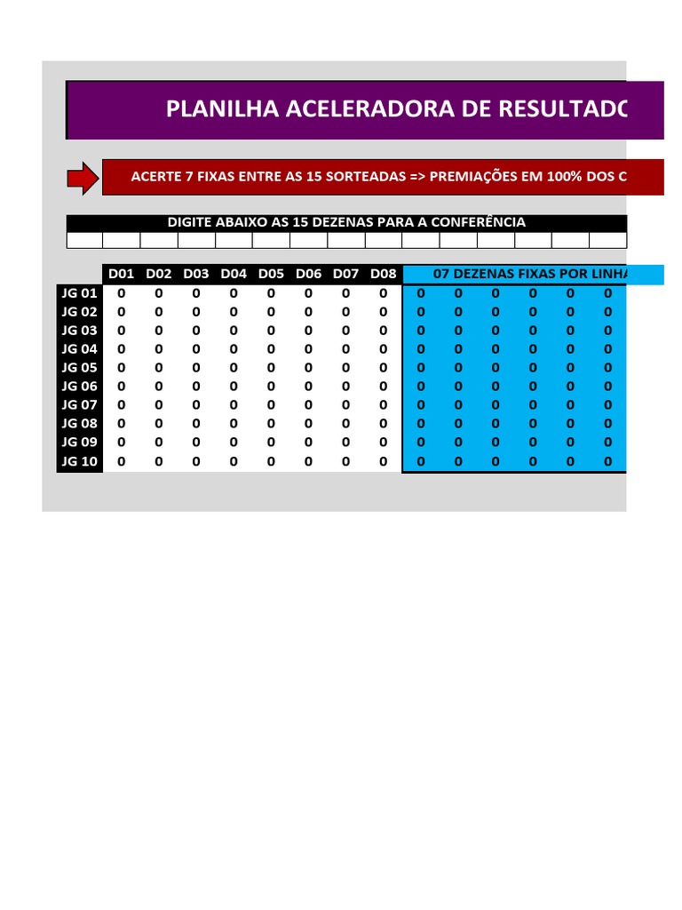Planilha Completa Lotofácil | PDF