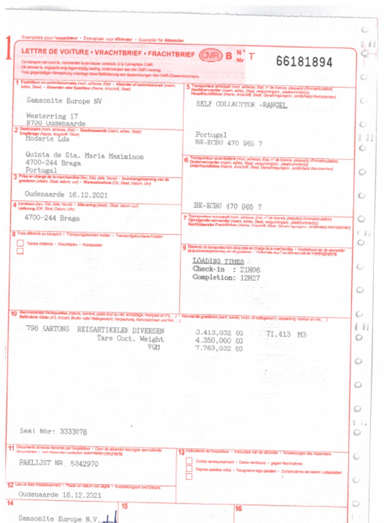 CMR Portugal 16.12.2021 | PDF