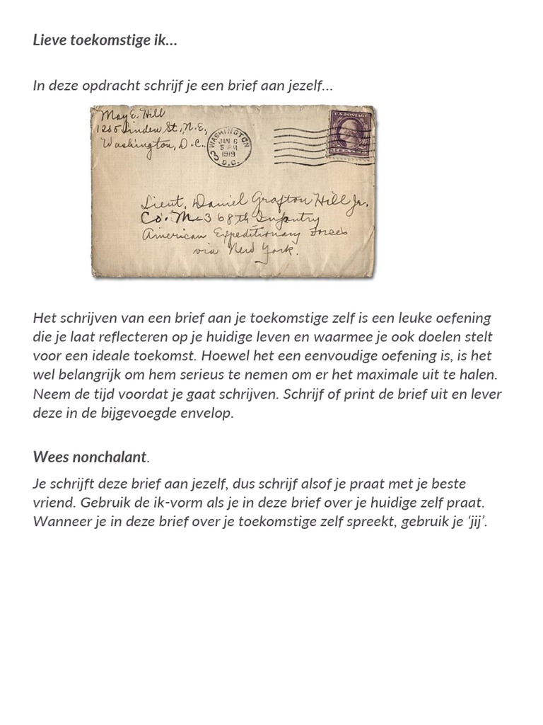 Brief Aan Jezelf Deel 1 | PDF