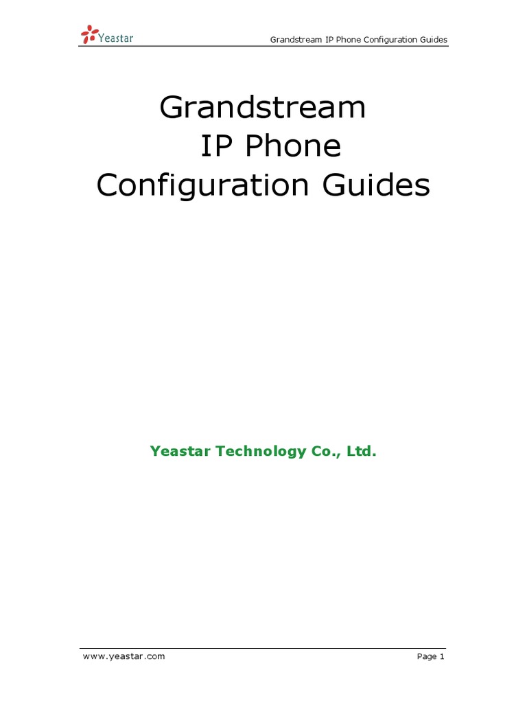 Grandstream Configuration Guides en | PDF | Ip Address | Session ...