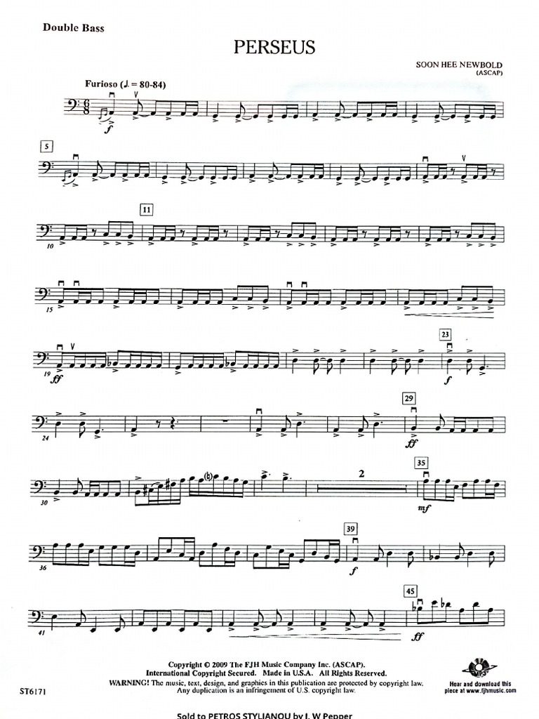 Perseus - Double Bass | PDF
