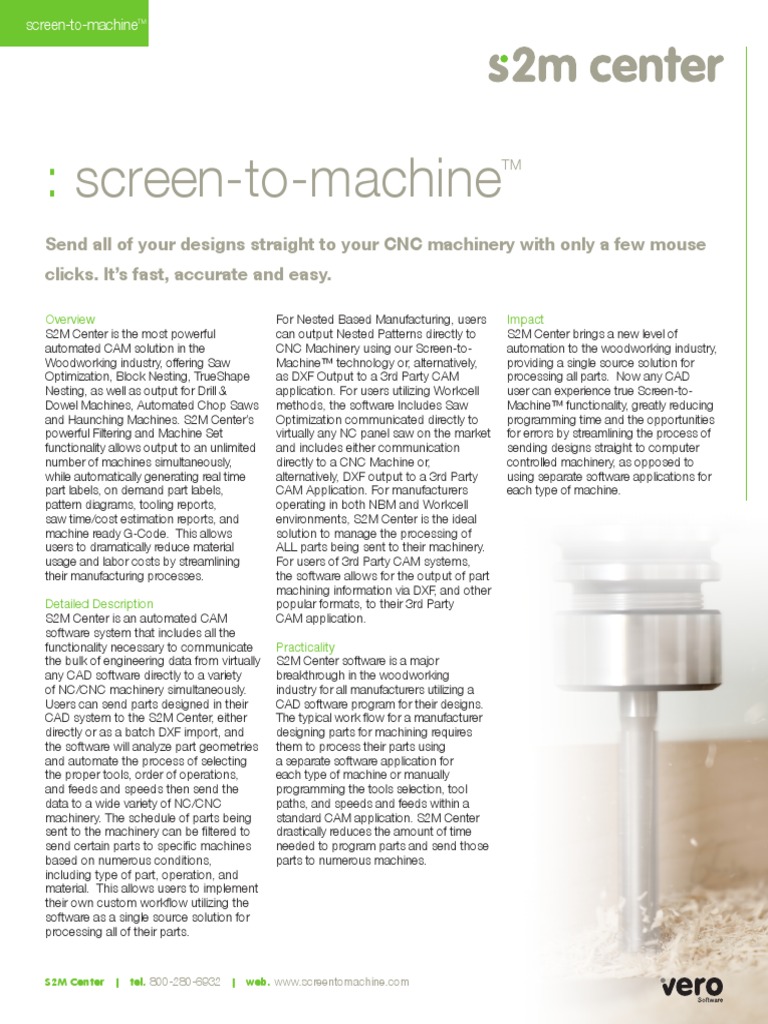 S2M Center - Datasheet US 3 | PDF | Numerical Control | Automation