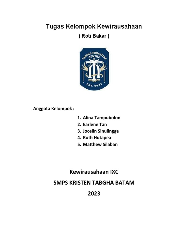 Tugas Kelompok Kewirausahaan: (Roti Bakar) | PDF