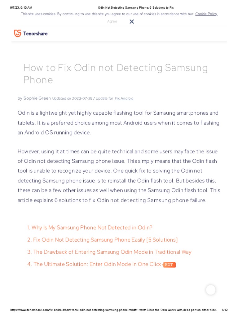 Odin Not Detecting Samsung Phone - 6 Solutions To Fix | Download Free ... Odin Not Detecting Samsung Phone - 6 Solutions To Fix | Download Free ...