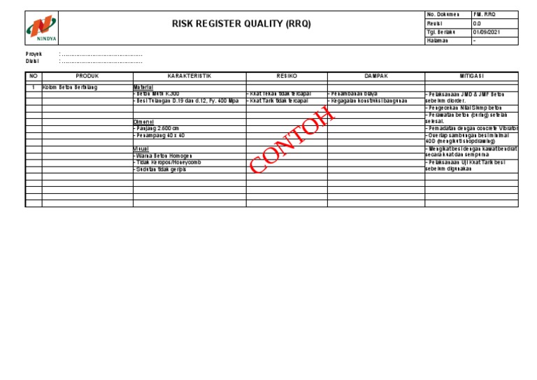 Risk Register Quality | PDF