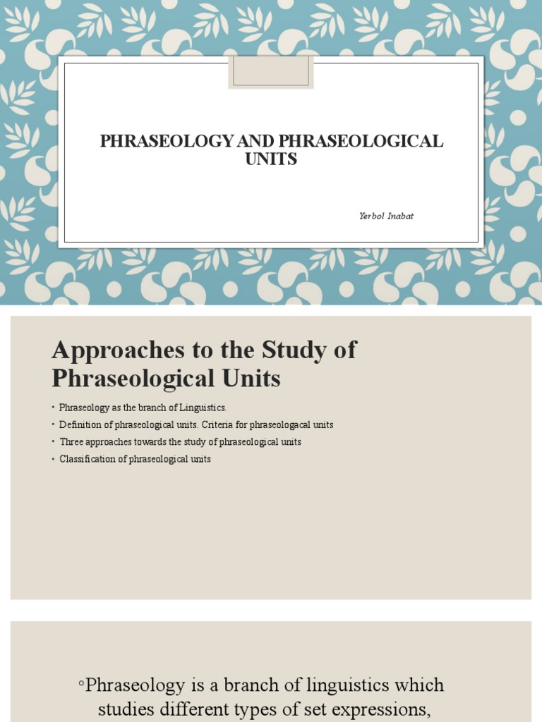 phraseology (копия) | PDF