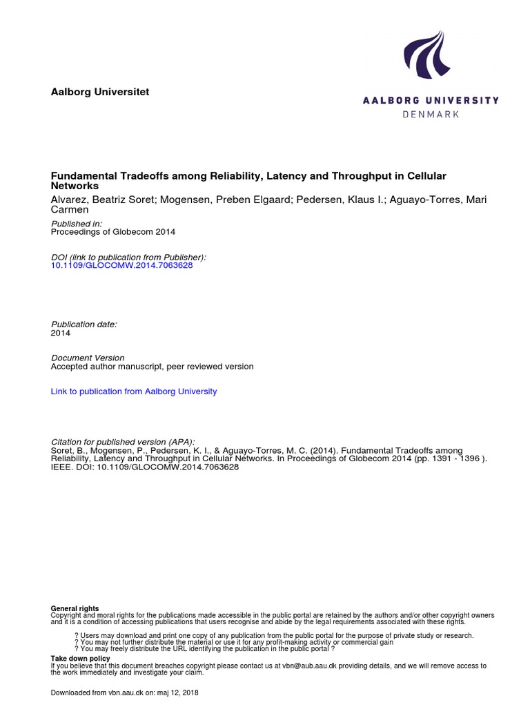 Fundamental Tradeoffs Among Reliability Latency Pdf Mimo 4 G