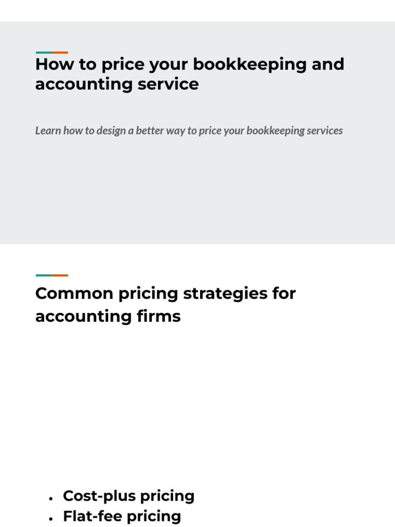 How To Price Bookkeeping | PDF | Pricing | Prices