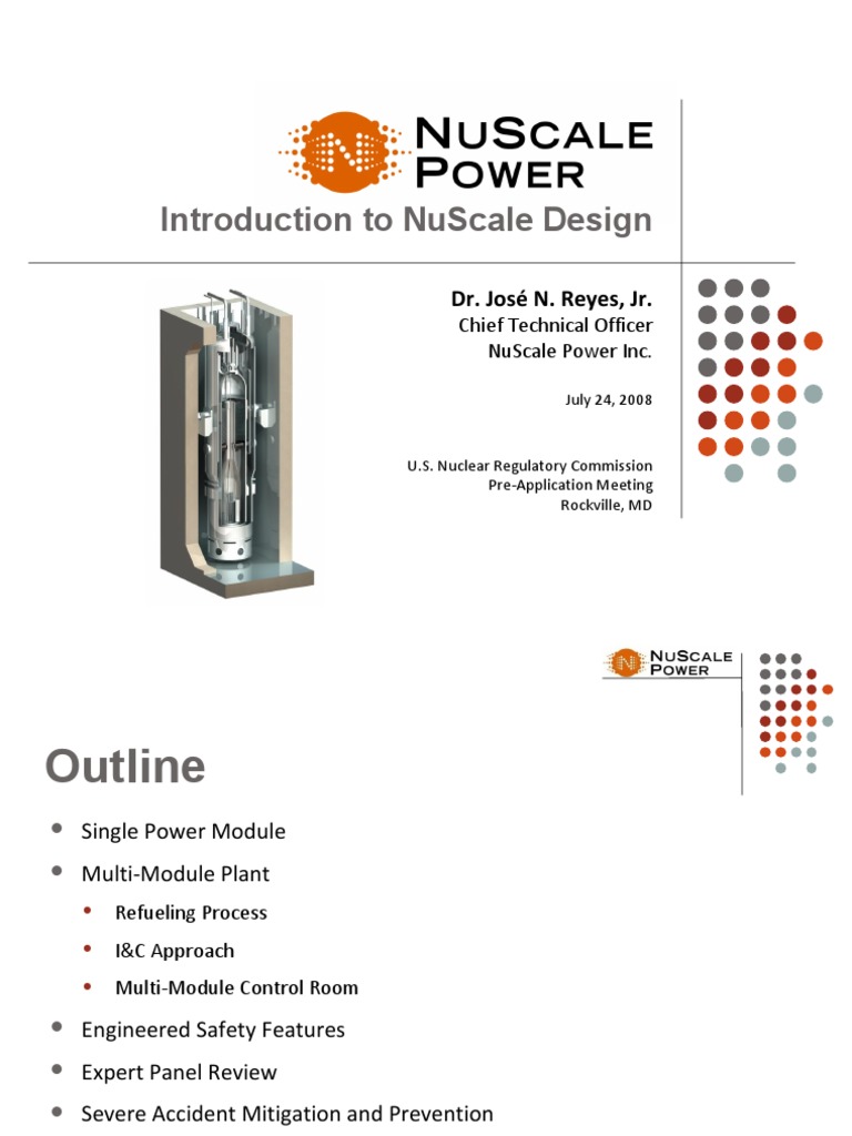 Introduction To NuScale Design | PDF | Nuclear Reactor | Pressurized Water Reactor