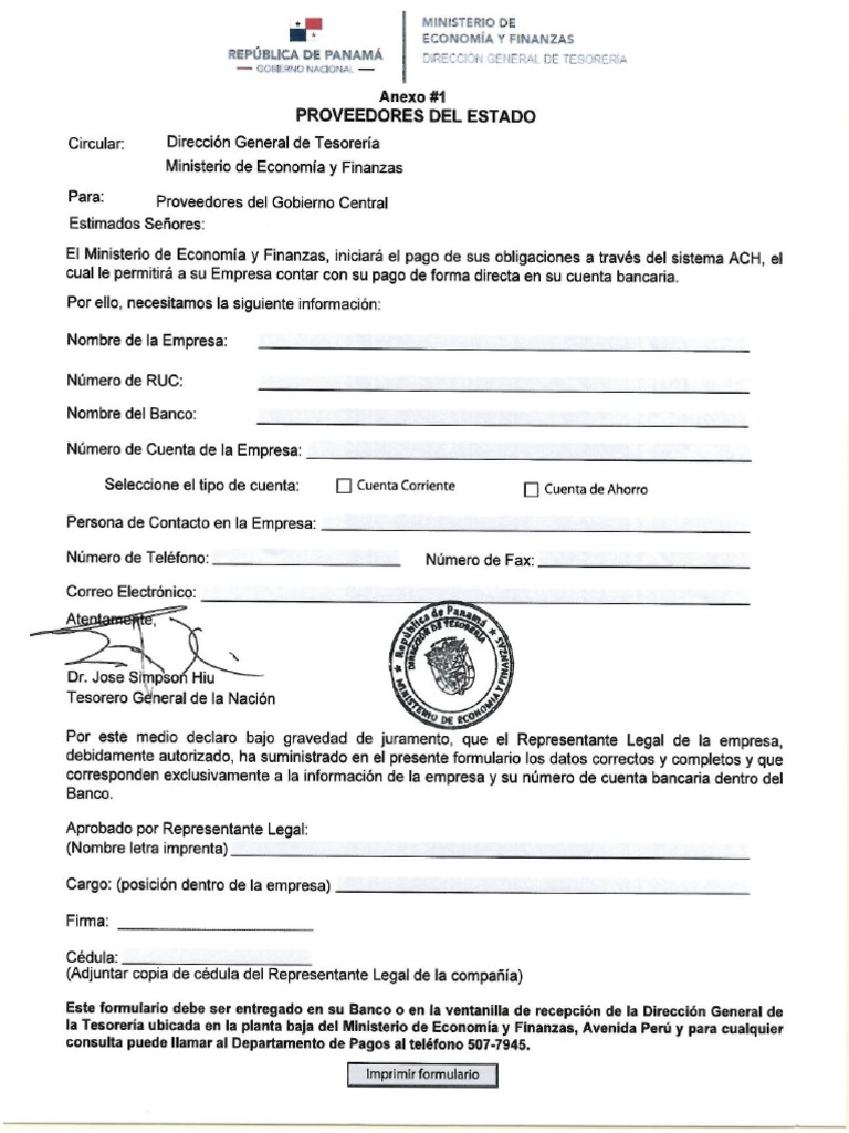 Afiliacion A Pagos Por ACH Proveedores | PDF
