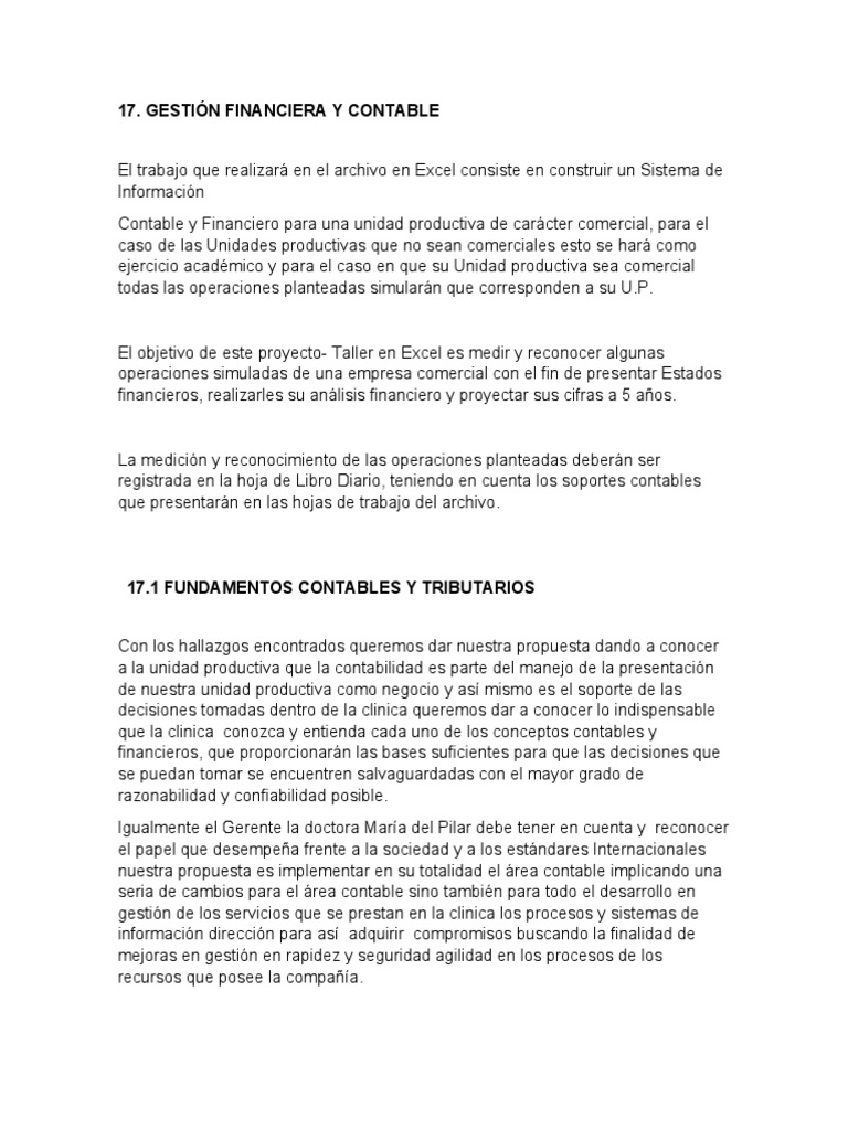 Retroali-Proyecto - 17. Gestión Financiera y Contable | PDF | Contabilidad | Impuestos