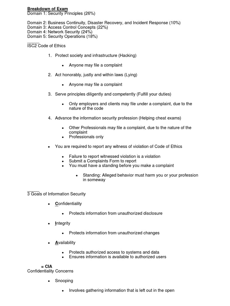 ISC2 CC Notes | PDF | Osi Model | Transmission Control Protocol