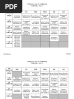 Bcom Timetable 2025 | PDF