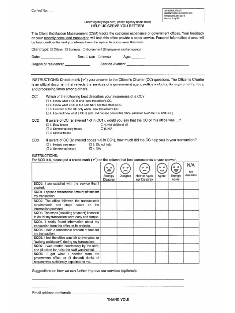 Enclosure No. 2 - CSM Form Hard | PDF