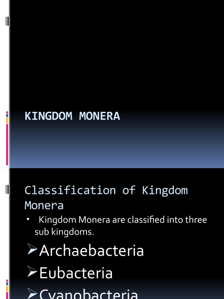 Overview of Kingdom Monera Classification | PDF | Bacteria | Cell (Biology)