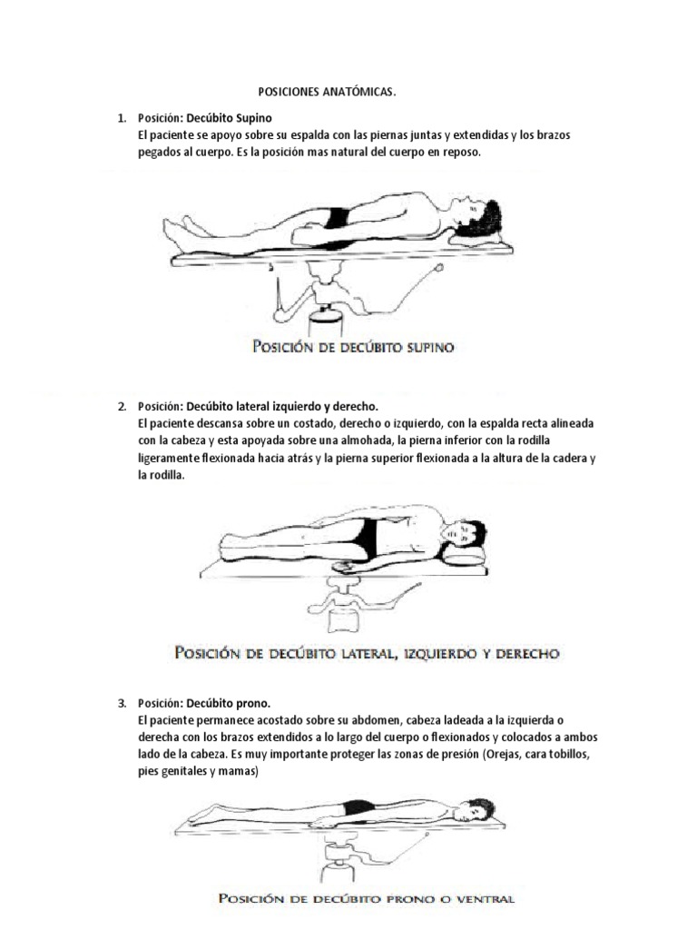 Posiciones Anatomicas | PDF
