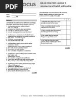 Focus 2 Student's Book Answer Key | PDF