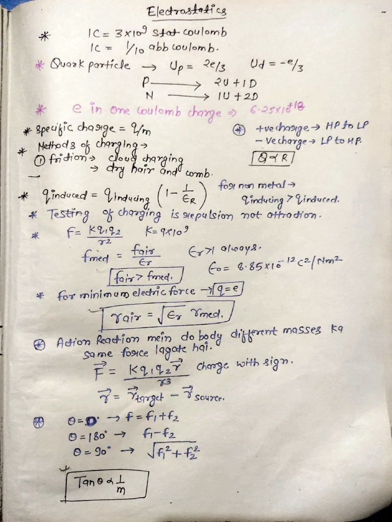 Electrostatic | PDF | Physics | Physical Sciences