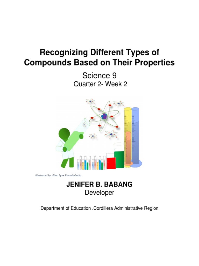 Types-Of-Compounds Grade 9 Module PDF | PDF | Chemical Bond | Ion