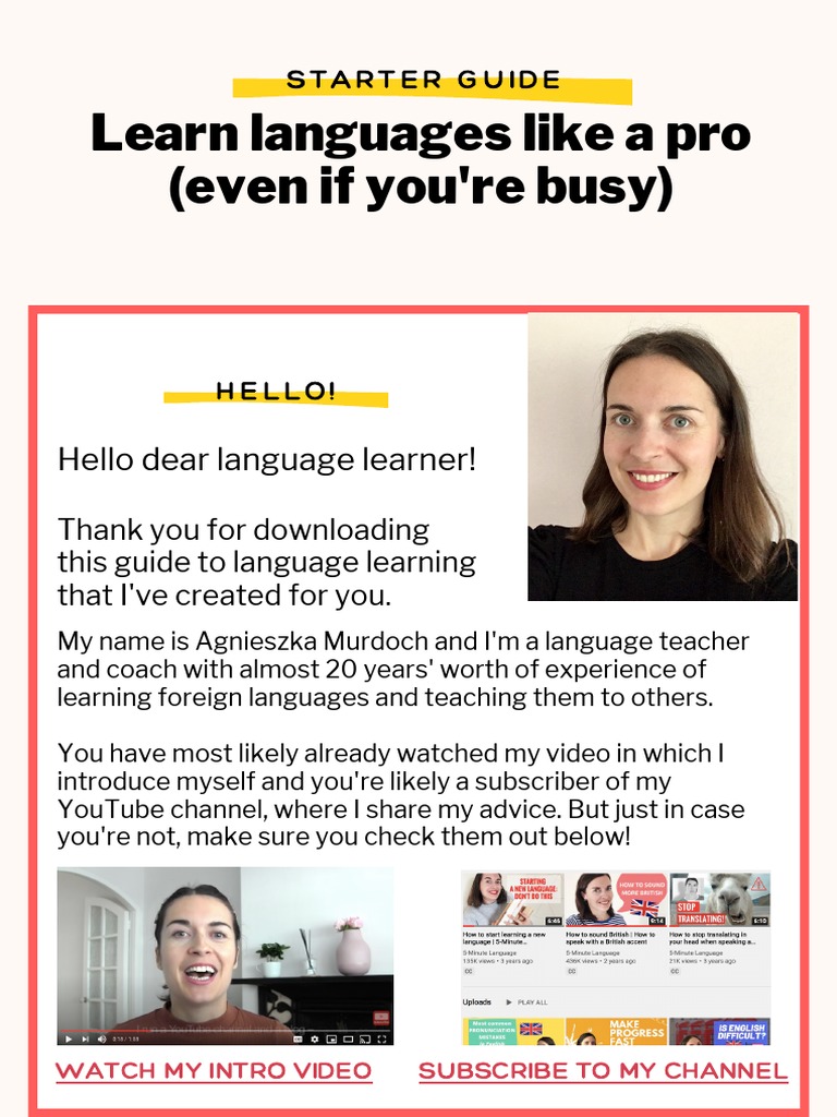 Guide To Language Learning | PDF | Vocabulary | Learning