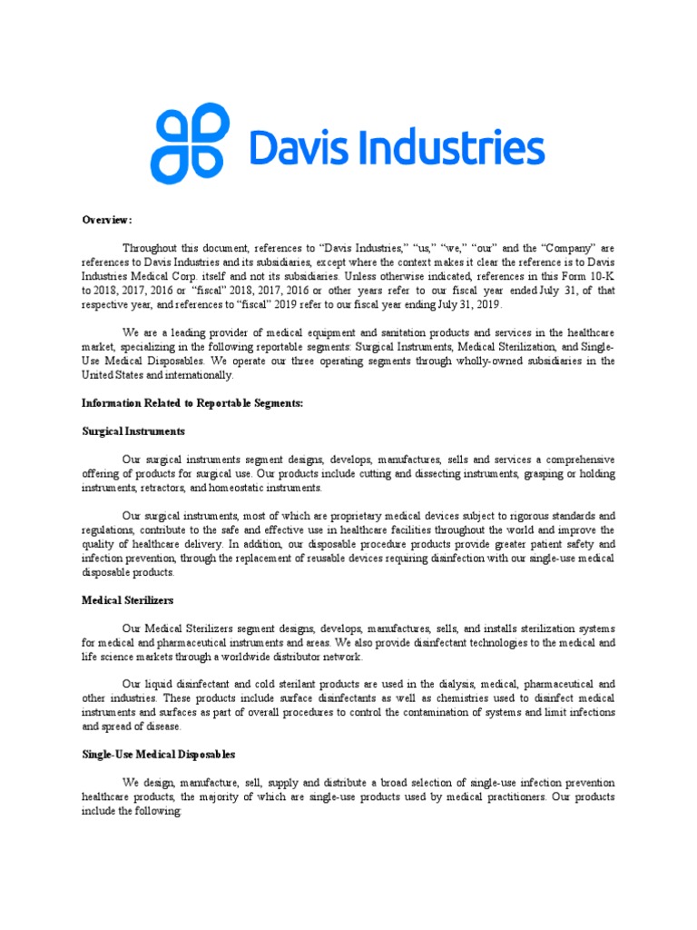 Davis Industries Financial Overview 2017 | PDF | Expense | Equity (Finance)