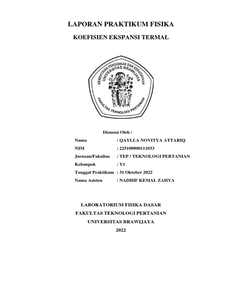 Rumus Koefisien Ekspansi Termal | PDF