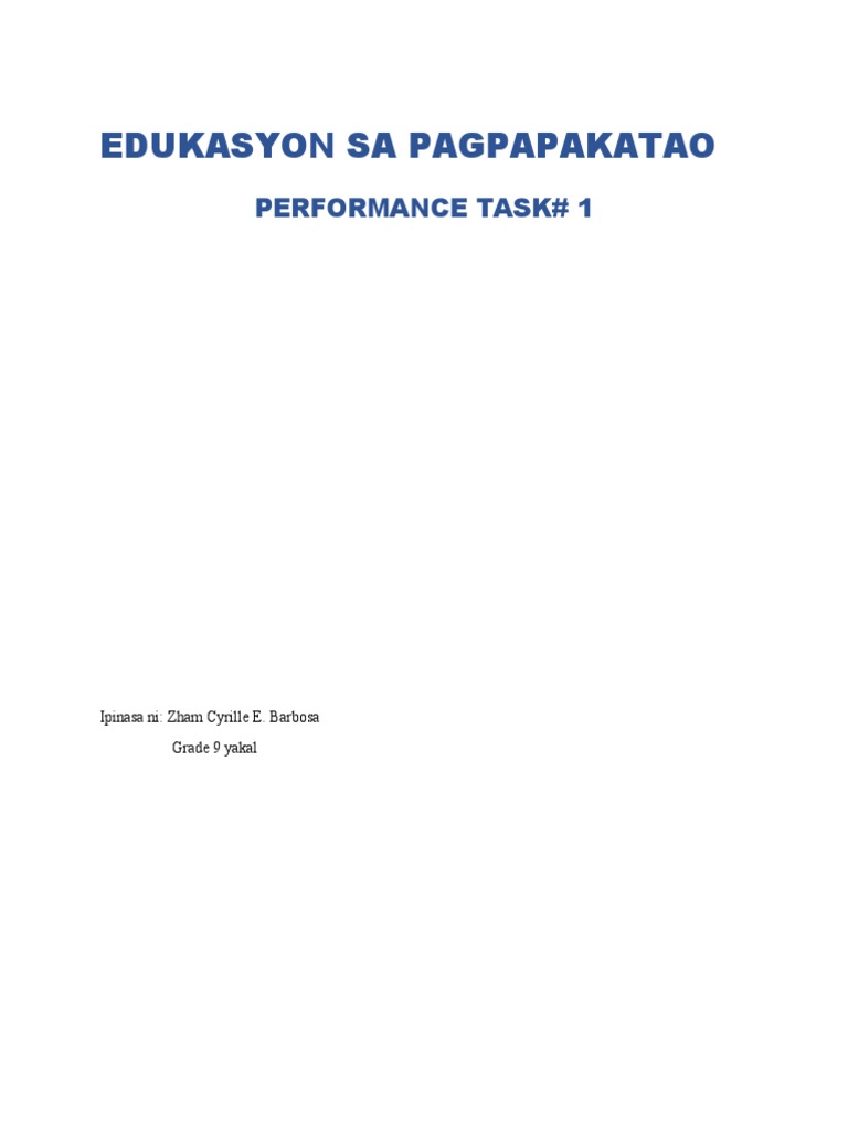 4TH QUARTER ESP PT#1 | PDF