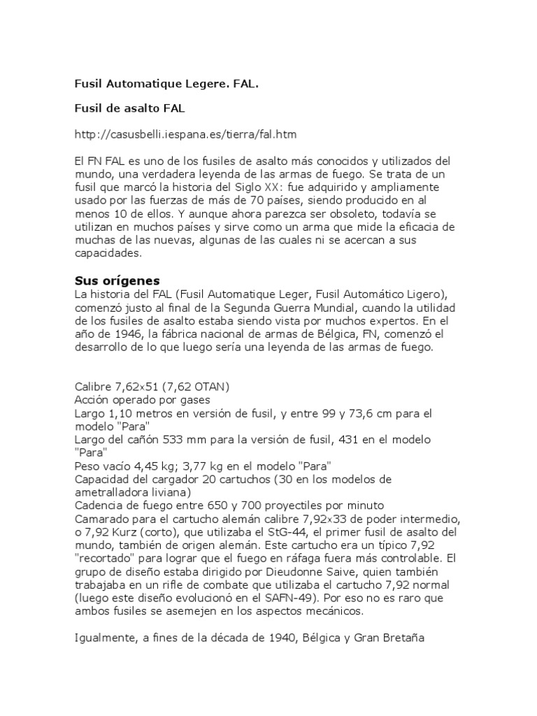 Fusil Fal | PDF