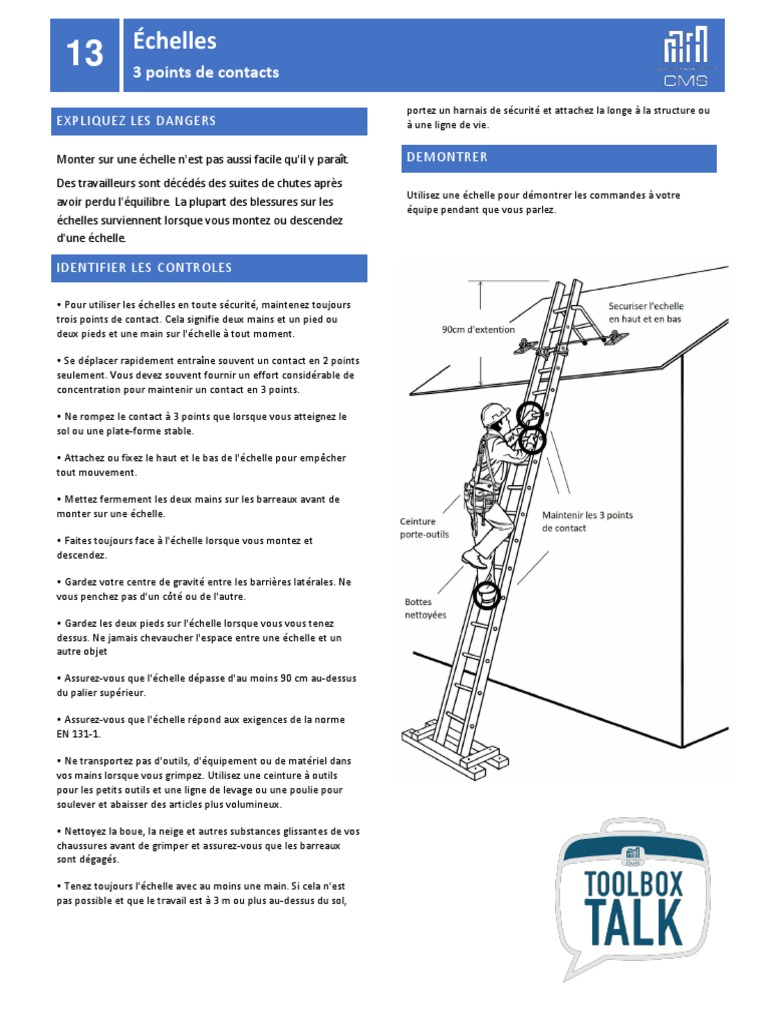 TBT - 013 - Échelles - 3 Points de Contacts | PDF