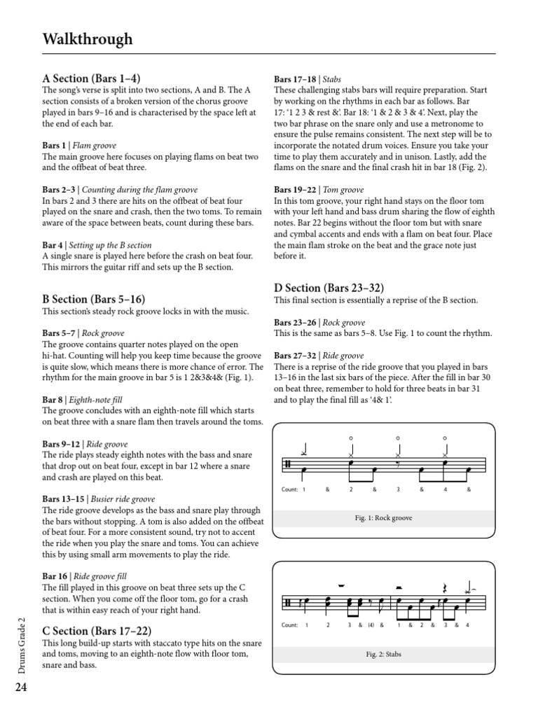 Drums Grade 2 24 | PDF | Musical Forms | Rhythm And Meter
