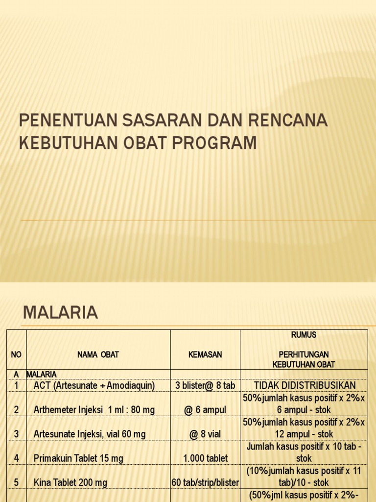 Penentuan Sasaran Dan Rencana Kebutuhan Obat Program Pdf