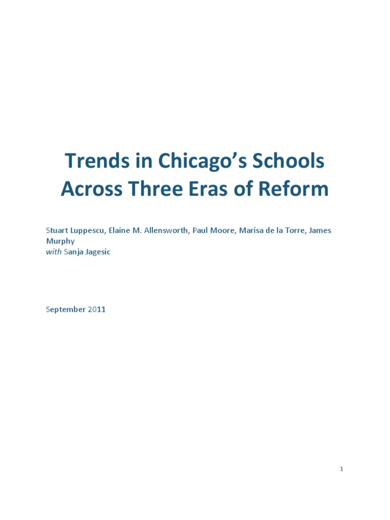 Trends CPS Full Report | PDF | Act (Test) | Education Reform