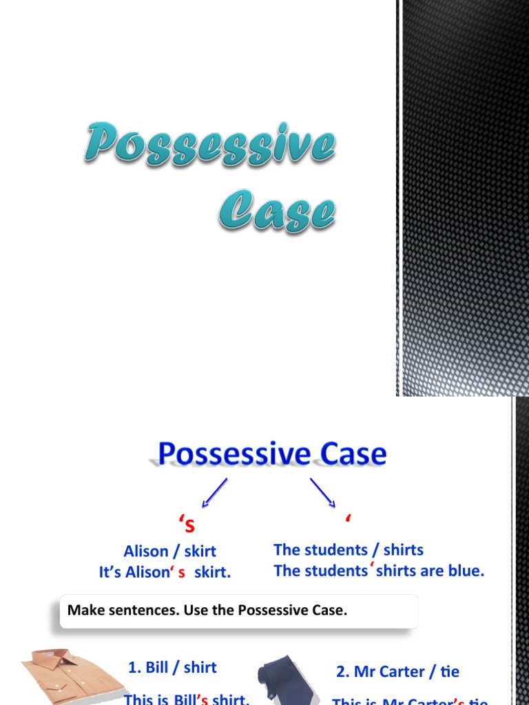 Possessive Case Exercises for Kids | PDF