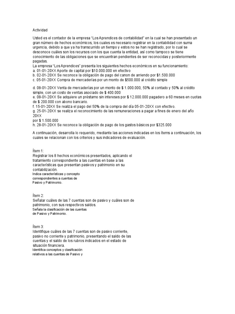 Actividad Contabilidad Financiera 2 | PDF