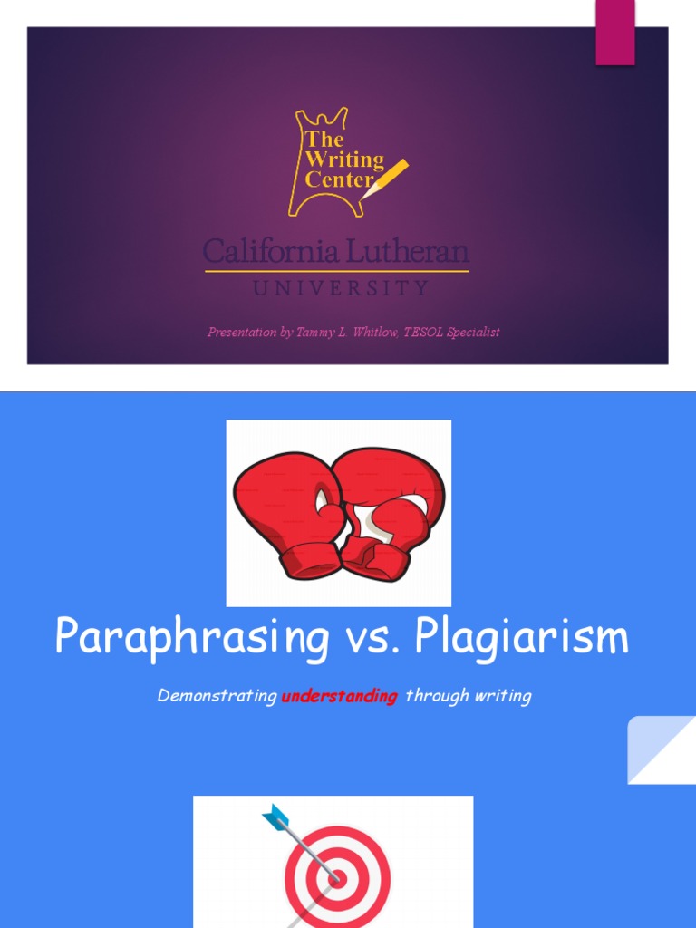 Paraphrasing Vs Pla Garism PP T | PDF | Citation | Plagiarism