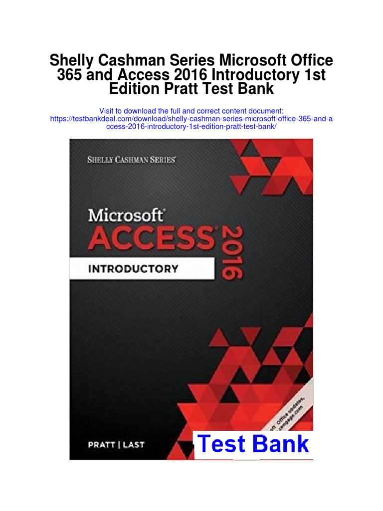 Shelly Cashman Series Microsoft Office 365 And Access 2016 Introductory