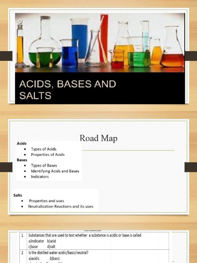 Acids Bases and Salts | PDF | Acid | Hydroxide