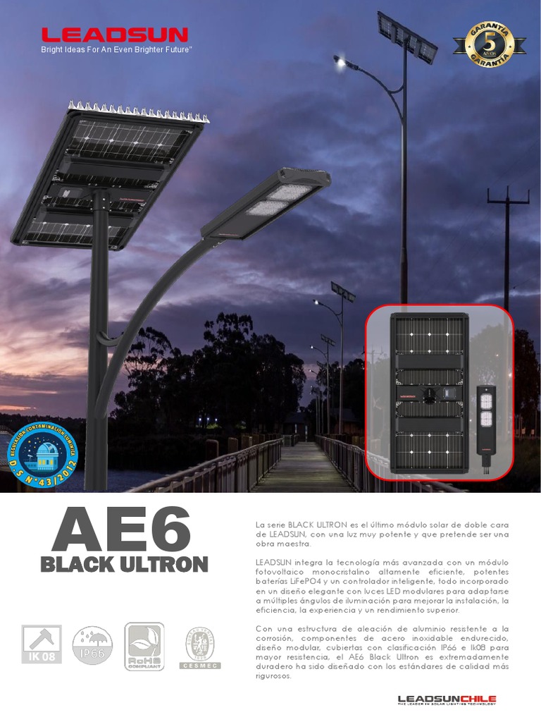 Catalogo AE6 Black Ultron-2023 | PDF | Diodo emisor de luz | Batería de iones de litio