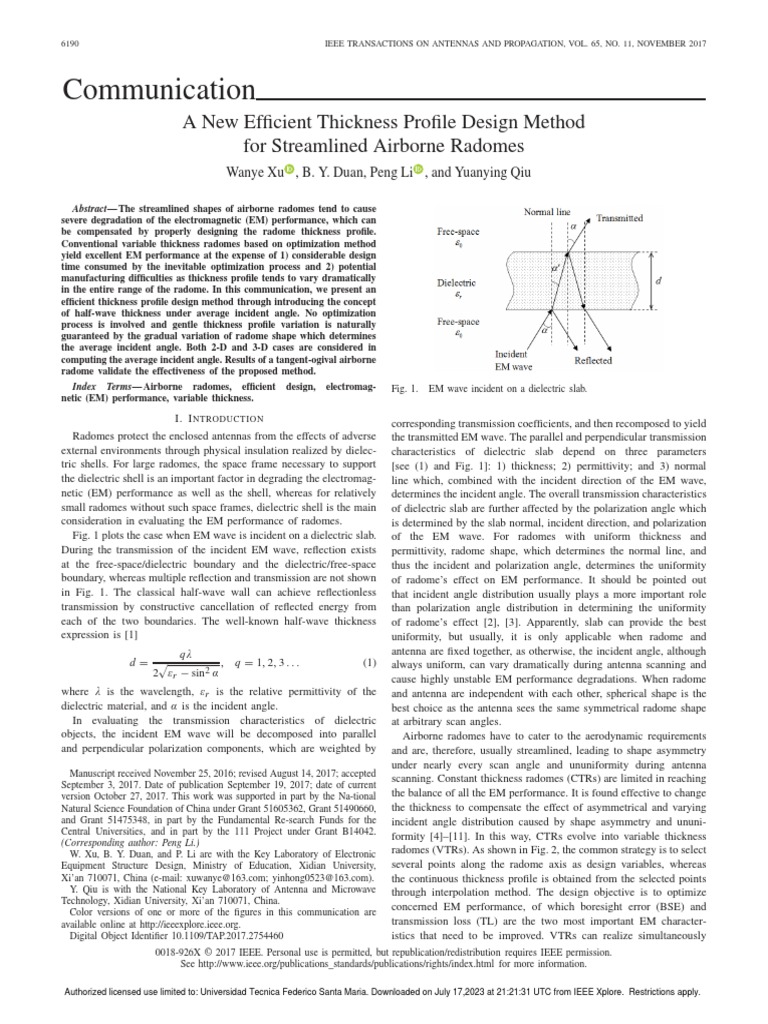 A New Efficient Thickness Profile Design Method For Streamlined ... A New Efficient Thickness Profile Design Method For Streamlined ...
