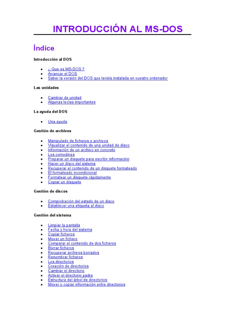 Introducción Al Ms Dos | PDF